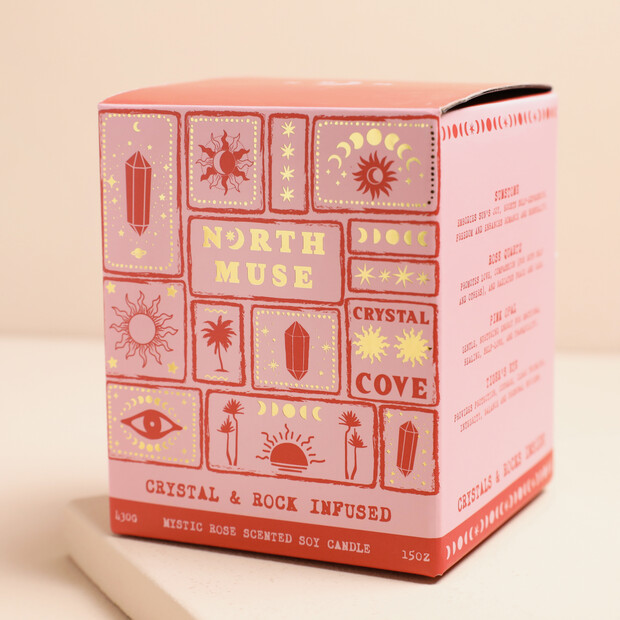 Crystal Cove Mystic Rose Candle | North Muse | Lisa Angel