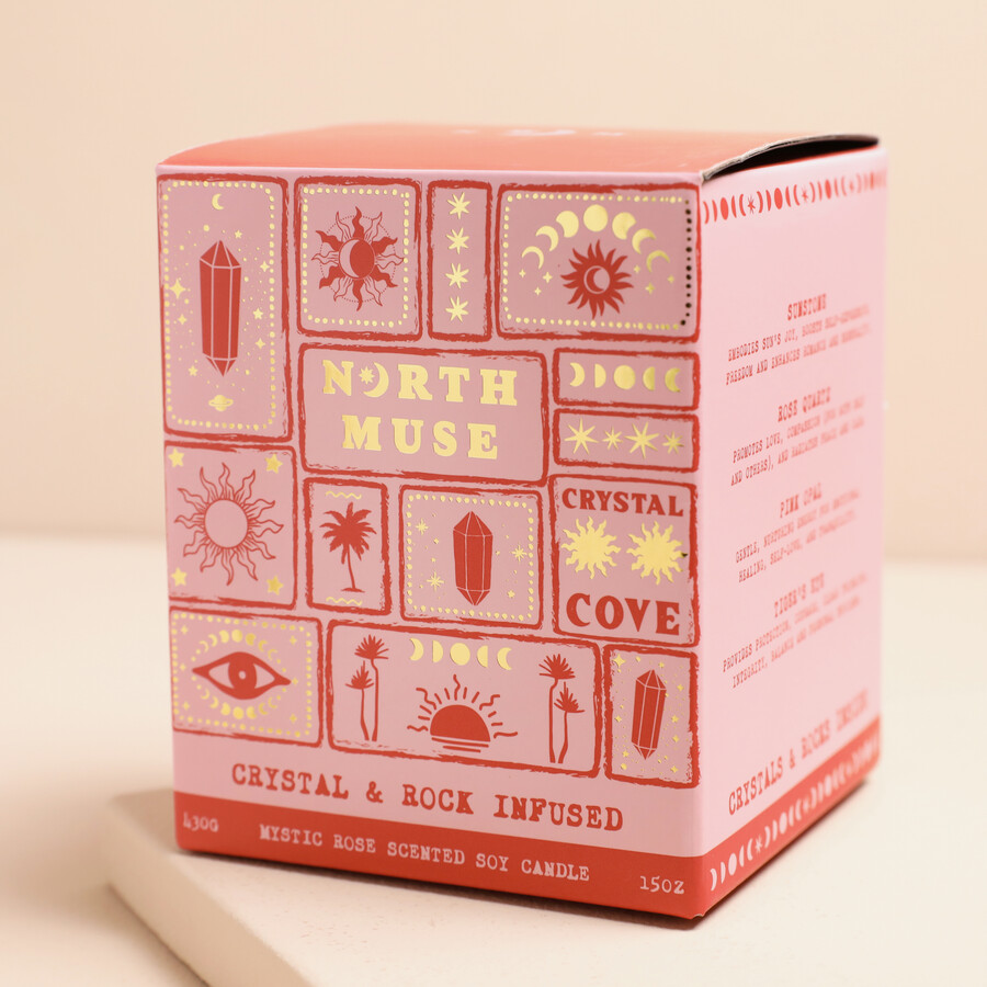 Crystal Cove Mystic Rose Candle | North Muse | Lisa Angel