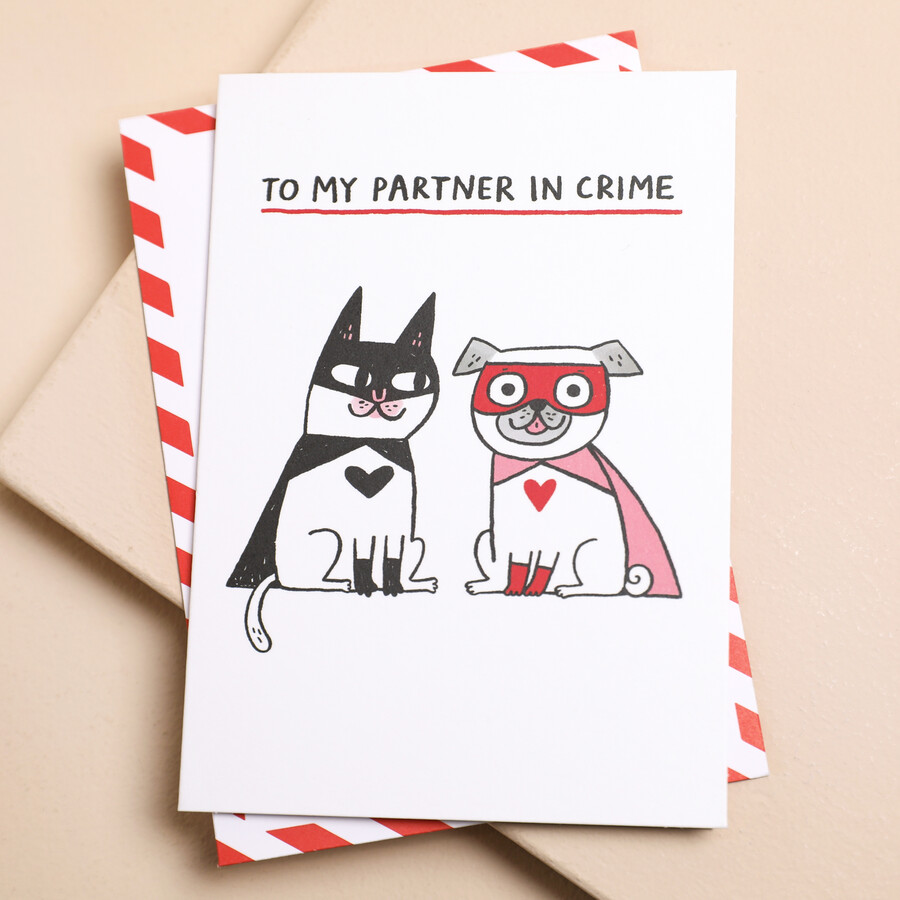 Partner in Crime Superhero Card | Ohh Deer | Lisa Angel