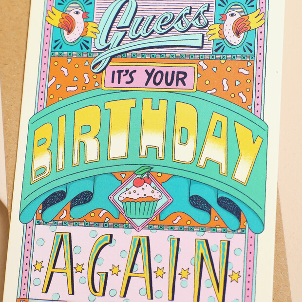 Guess It's Your Birthday Again Greeting Card | Ohh Deer | Lisa Angel