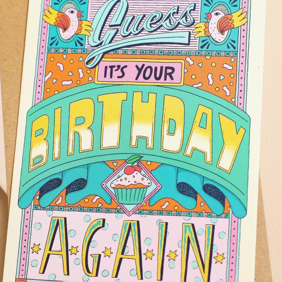 Guess It's Your Birthday Again Greeting Card | Ohh Deer | Lisa Angel