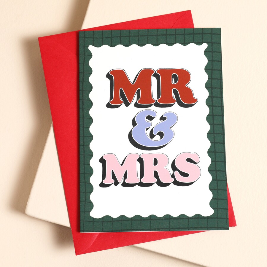Mr & Mrs Wedding Card | Proper Good | Lisa Angel