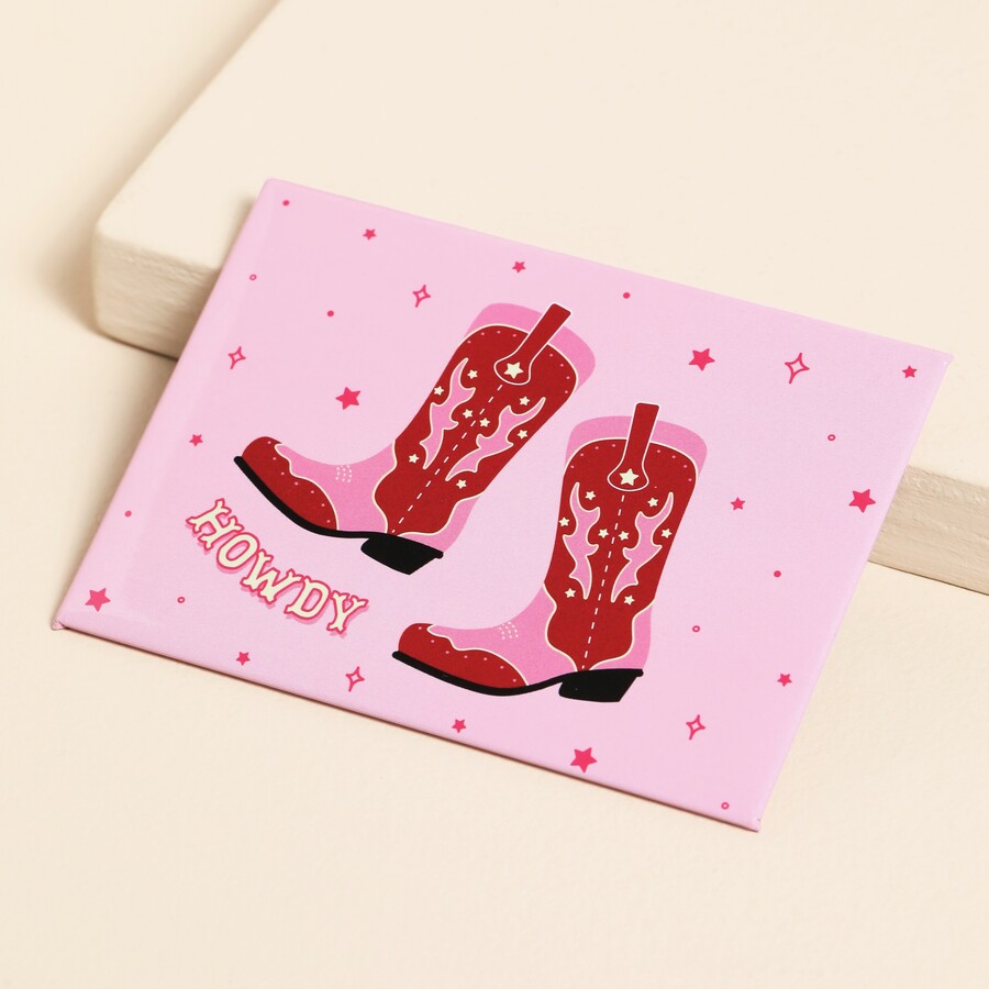 Cowboy Boots Compact Mirror | Sass & Belle | Lisa Angel