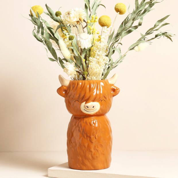Highland Cow Large Vase | Sass & Belle | Home | Lisa Angel
