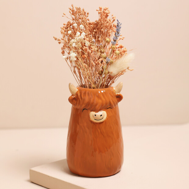 Highland Cow Small Vase | Sass & Belle | Homeware | Lisa Angel
