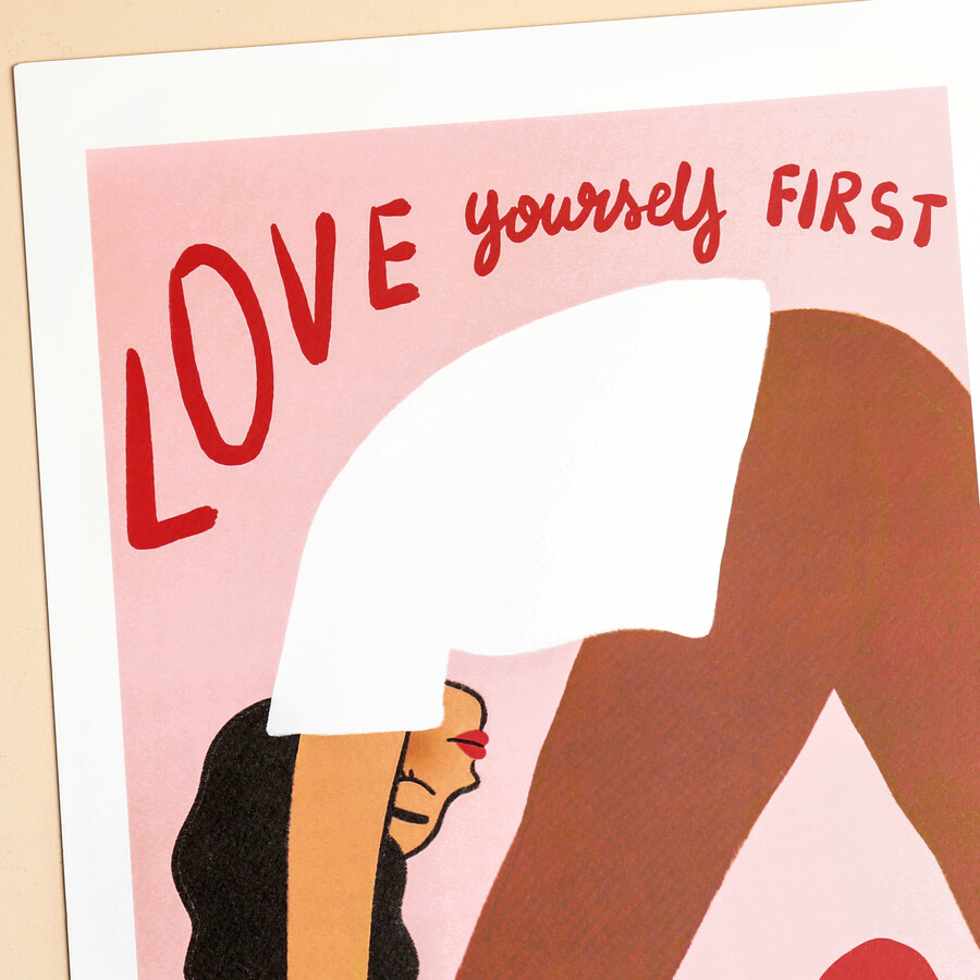 Love Yourself A3 Print | Sakina Saidi | Wall Art | Lisa Angel