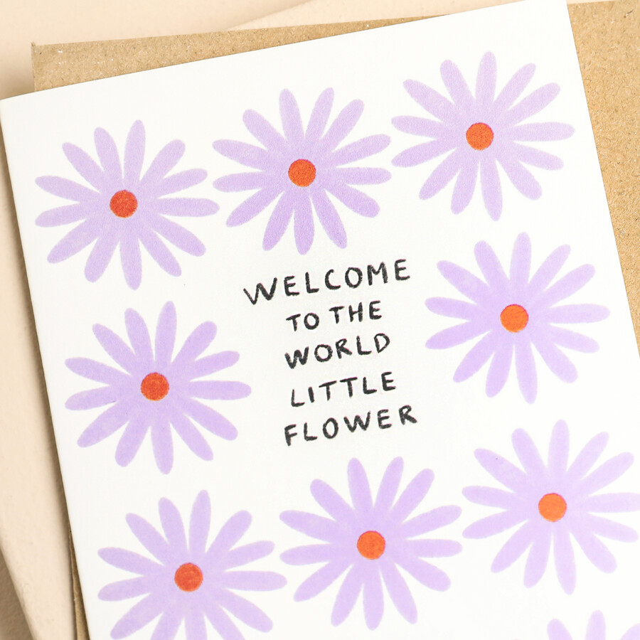 New Baby Flower Greetings Card | Sakina Saidi | Lisa Angel