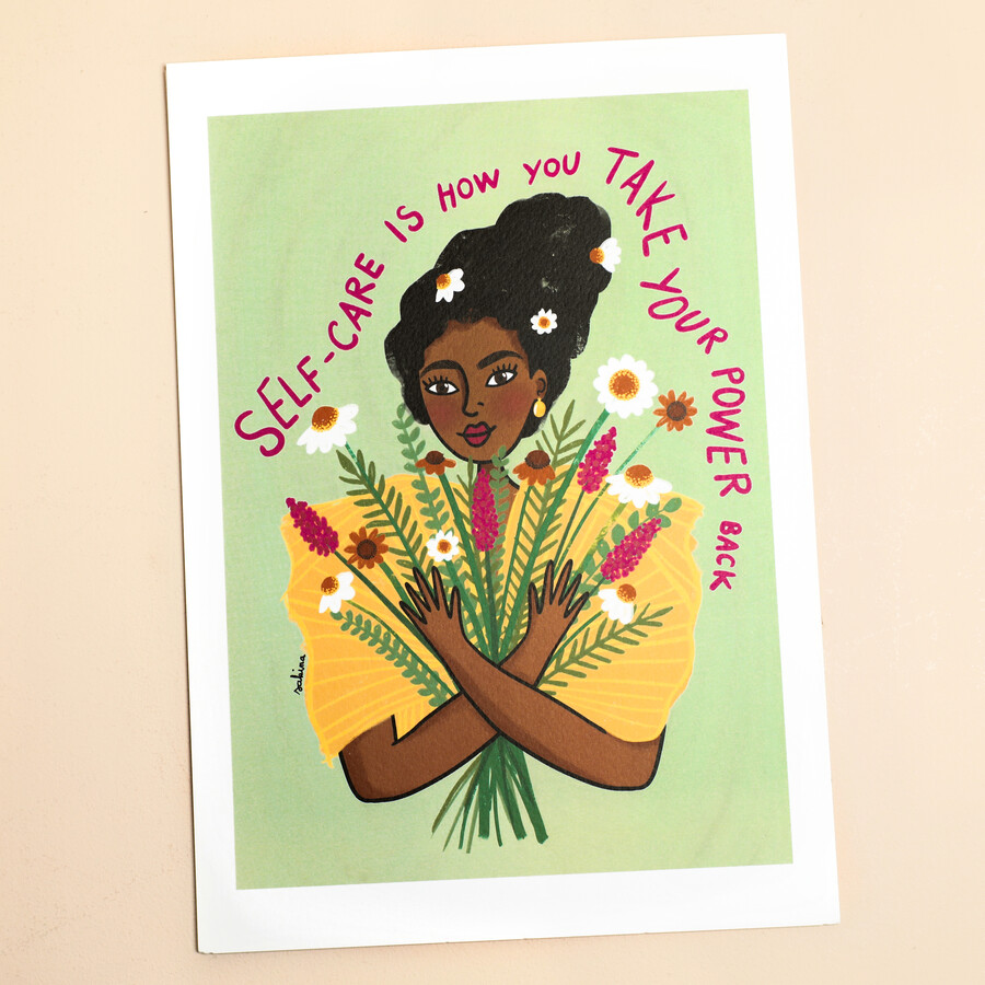 Self Care A4 Print | Sakina Saidi | Wall Art | Lisa Angel