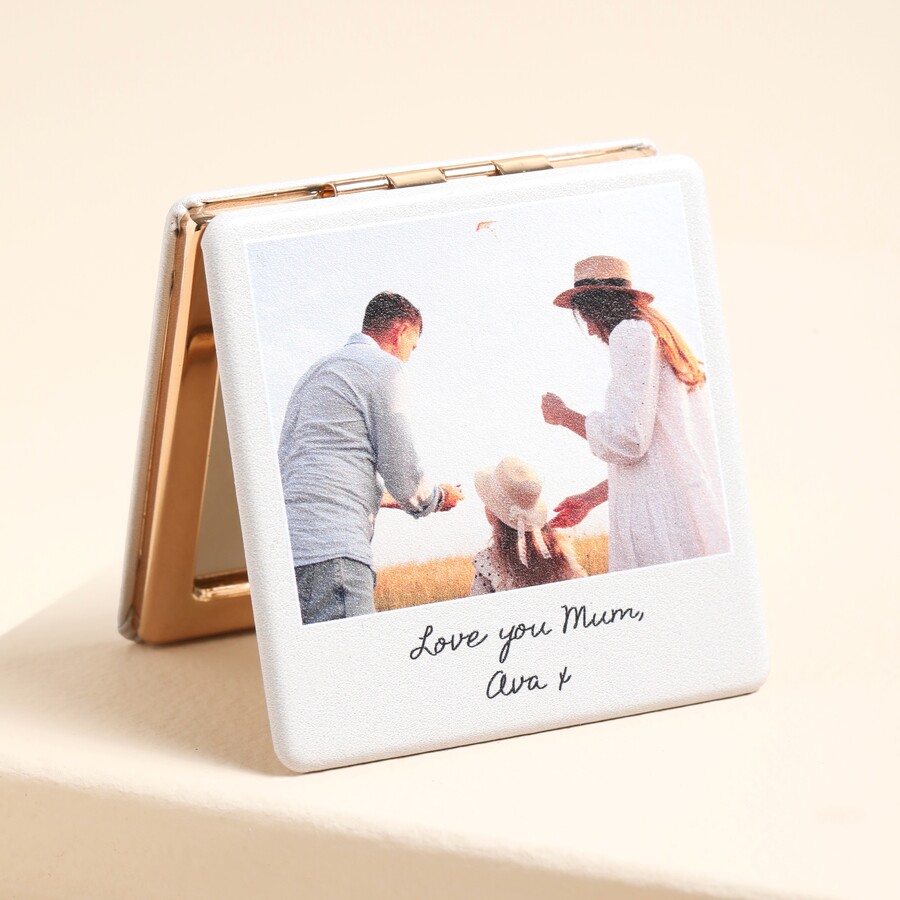 Personalised Photo and Message Compact Mirror | Lisa Angel