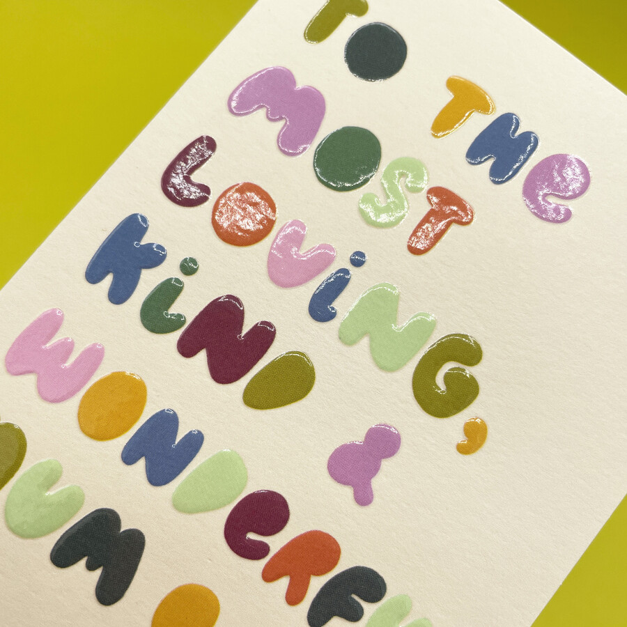 Wonderful Mum Mother's Day Mini Greetings Card | Raspberry Blossom ...