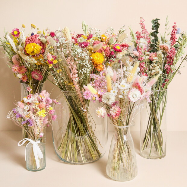 Honey Bloom Dried Flower Posy & Vase | Lisa Angel